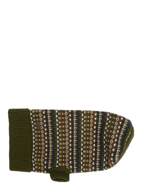 Barbour Fair Isle Marlow Dog Sweater - Green