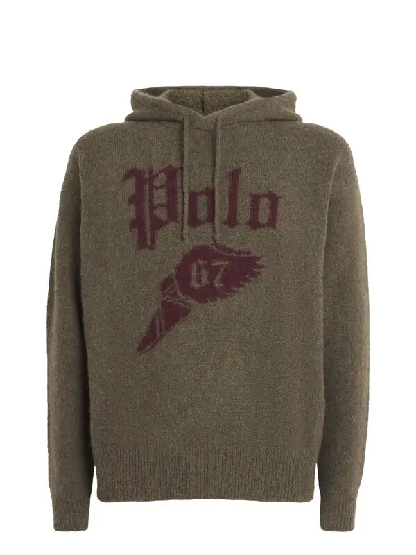 Ralph Lauren Wool-blend Logo Hoodie - Green