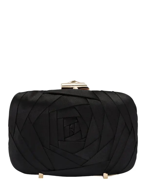 ROGER VIVIER Rose Vivier Clutch Bag - Black