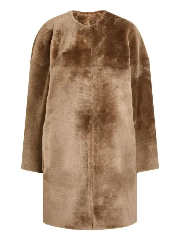 Tove Roisin Shearling Coat - Taupe
