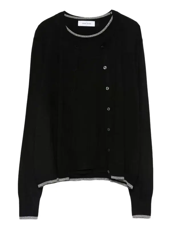 GRAN SASSO Button-fastening Cardigan - Black