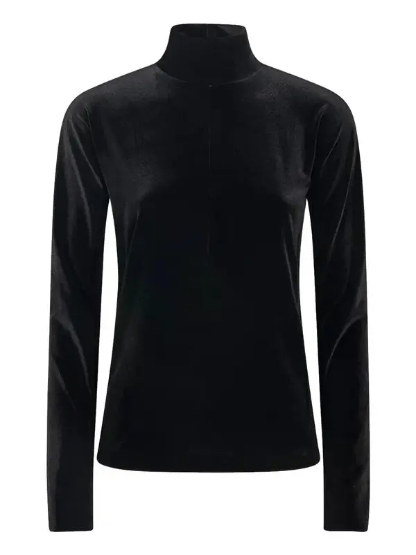 FORTE_FORTE High-neck T-shirt - Black
