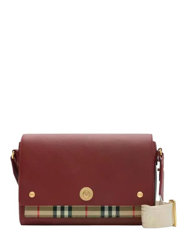 Burberry Leather Cross Body Bag - Red