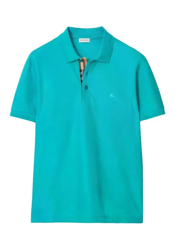 Burberry Embroidery-logo Polo Shirt - Blue
