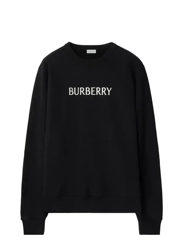 Burberry Cotton Logo Sweatshirt - Black