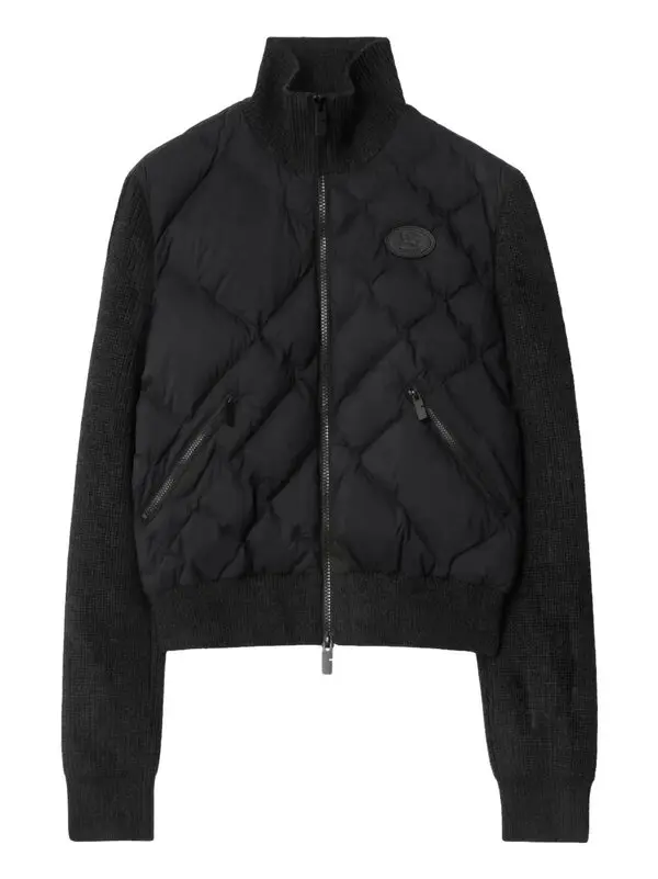 Burberry Quilted Wool-blend Jacket - Black