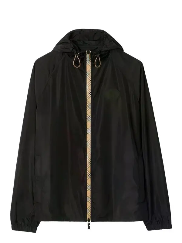 Burberry Zip-up Hooded Jacket - Black