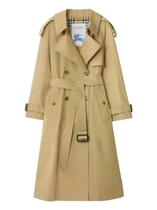 Burberry Fitzrovia Double-breasted Belted Trench Coat - Neutrals