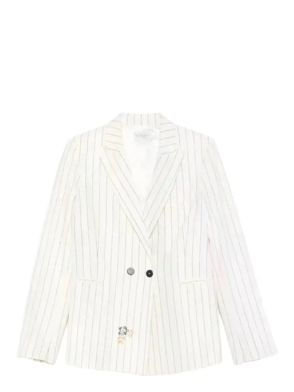 FORTE_FORTE Pinstripe Jacket - Neutrals