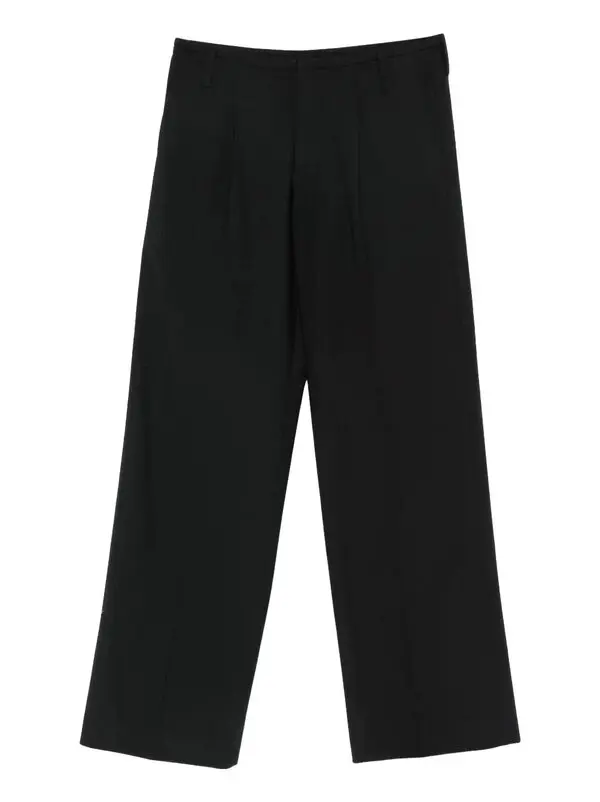 032C Pleated Trousers - Black