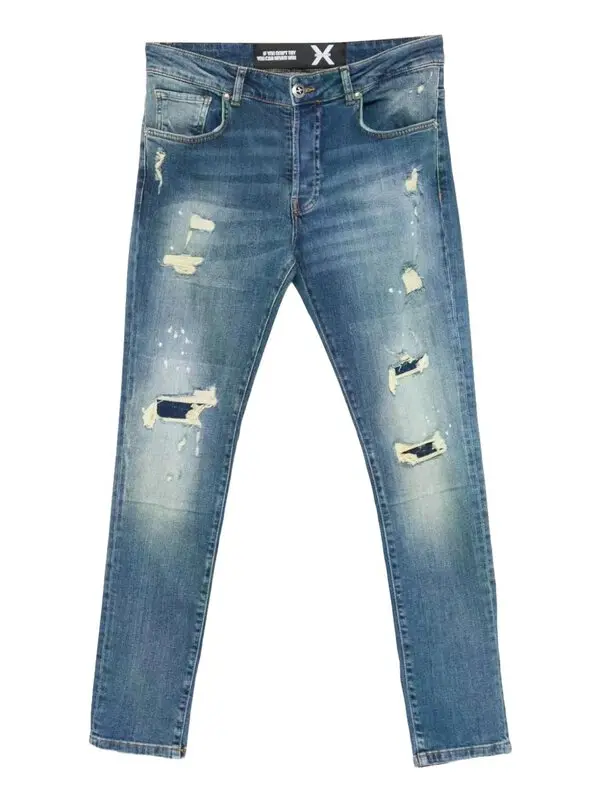 John Richmond Distressed Jeans - Blue