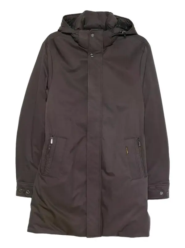MOORER Vermont Hooded Coat - Grey