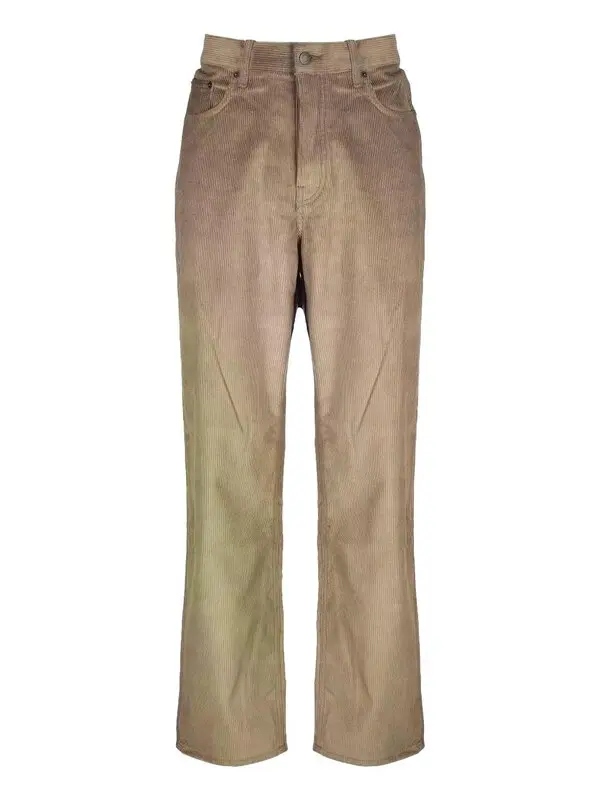 HAIKURE Corduroy Straight-leg Trousers - Brown