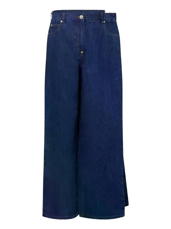 PUSHBUTTON Five-pocket Wide Leg Jeans - Blue