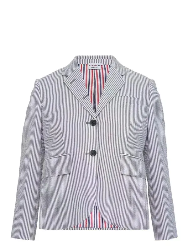 Thom Browne High Armhole Sport Striped-pattern Jacket - White