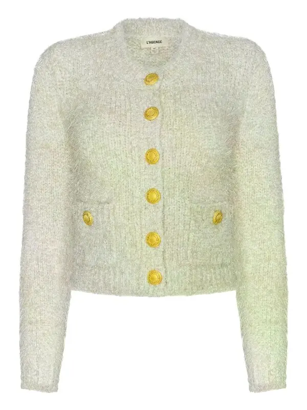 L'Agence Una Button Cardigan - Neutrals