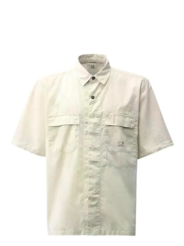 C.P. COMPANY Logo-embroidered Shirt - Neutrals