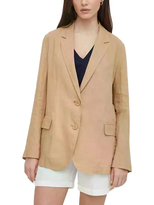 BENETTON Linen Blazer - Neutrals
