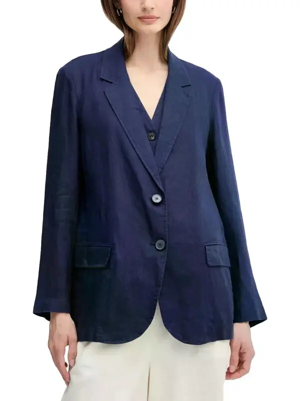 BENETTON Linen Blazer - Blue