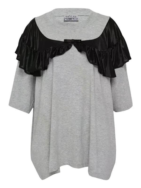 Ashley Williams Ruffled T-shirt - Grey
