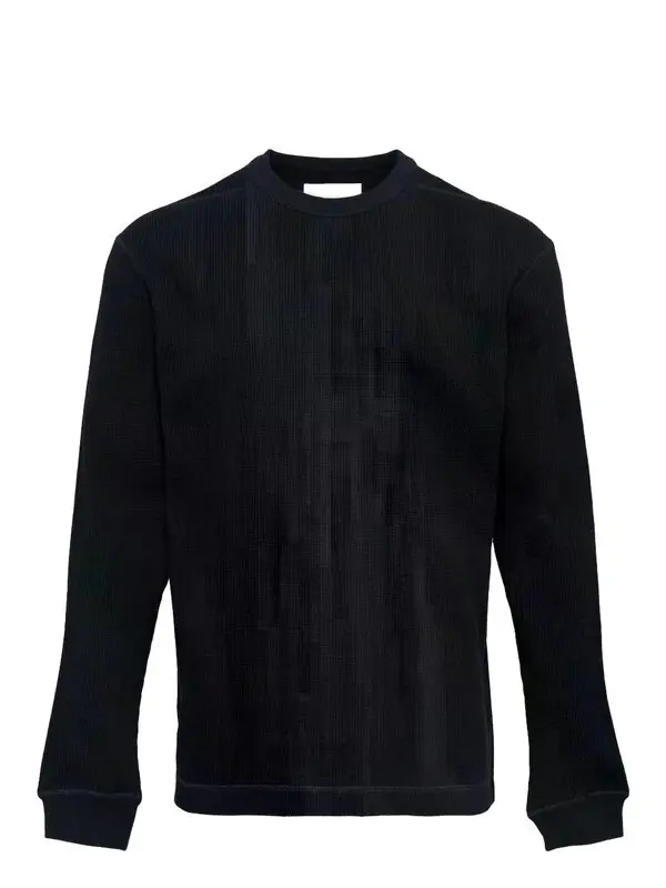 JIL SANDER Waffle-knit Long-sleeve T-shirt - Black