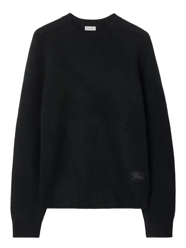 Burberry Elbow-patch Cashmere Sweater - Black