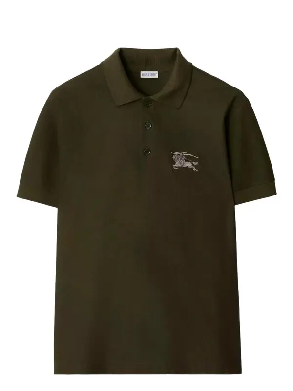 Burberry Equestrian Knight Cotton Polo Shirt - Green
