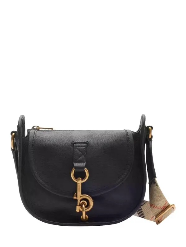 Burberry B-buckle Saddle Crossbody Bag - Black