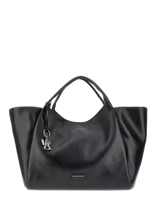 Emporio Armani Charm Detail Shopper Bag - Black