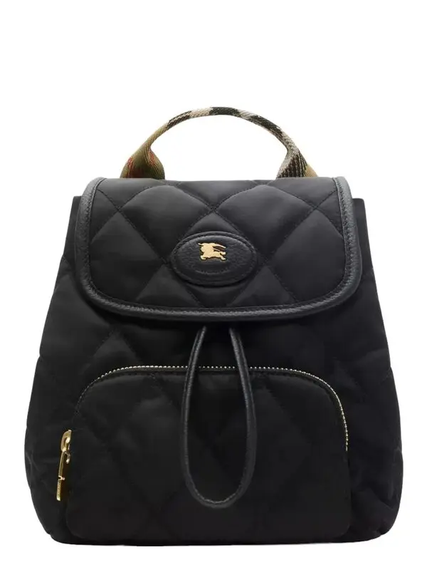 Burberry Quilted Horseshoe Backpack - Black