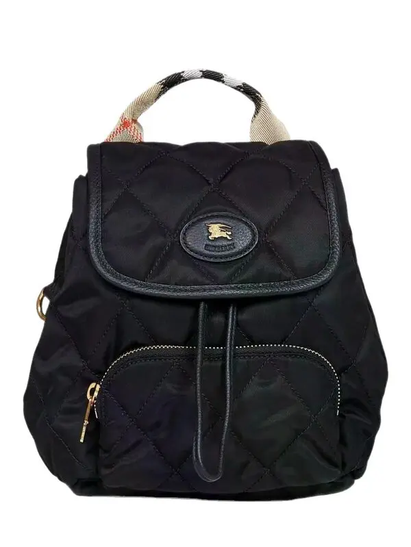 Burberry Mini Horseshoe Quilted Backpack - Black