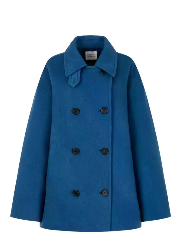 STUDIO TOMBOY Button-fastening Double-breasted Coat - Blue