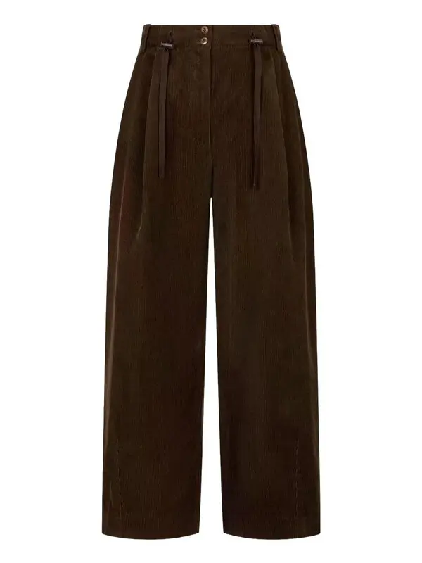 STUDIO TOMBOY Drawstring Corduroy Trousers - Brown