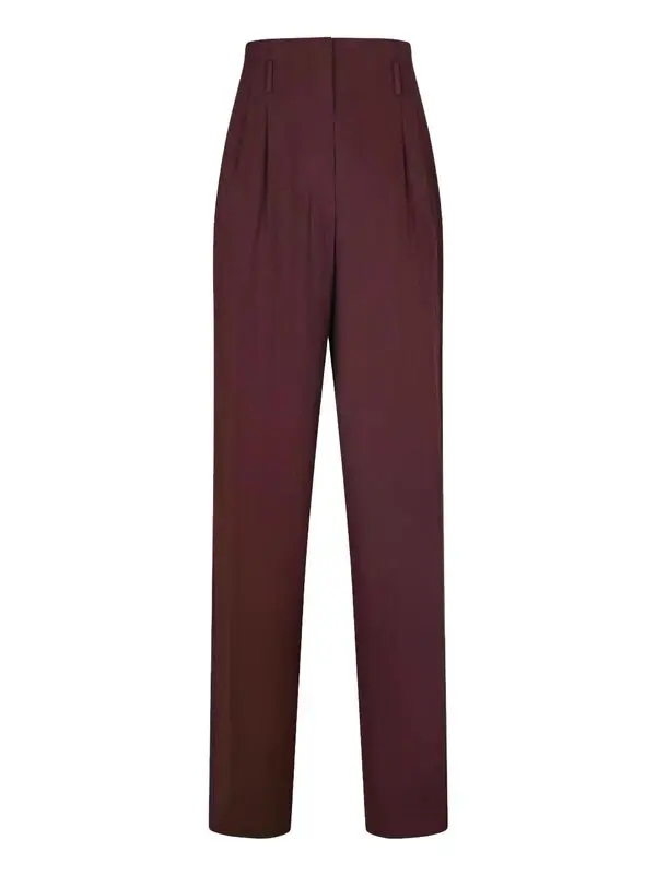 FORTE_FORTE Pleated Trousers - Red