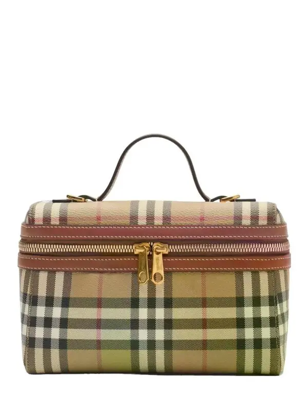 Burberry Mini Check Vanity Cross Body Bag - Neutrals