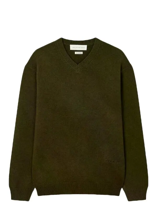 MAN ON THE BOON. V-neck Sweater - Green