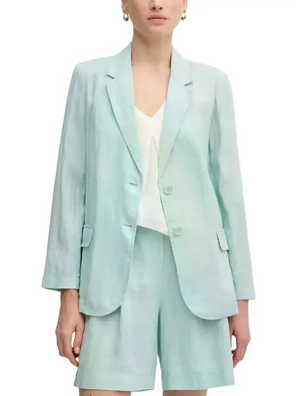 BENETTON Linen Blazer - Blue