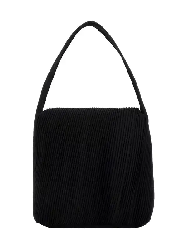 Issey Miyake Rounded Square Shoulder Bag - Black