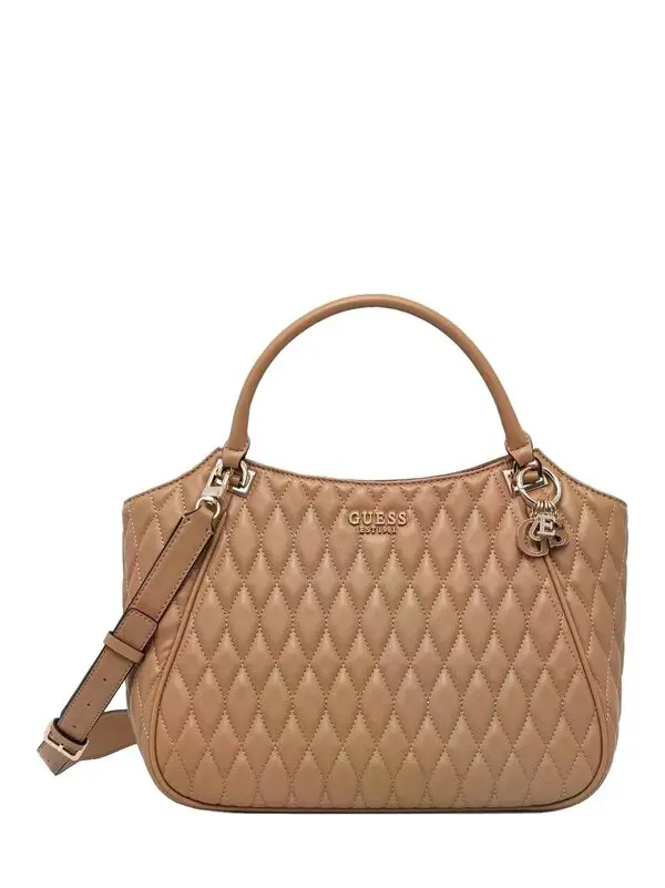 Guess Valla Quilted Charm Tote Bag - Neutrals