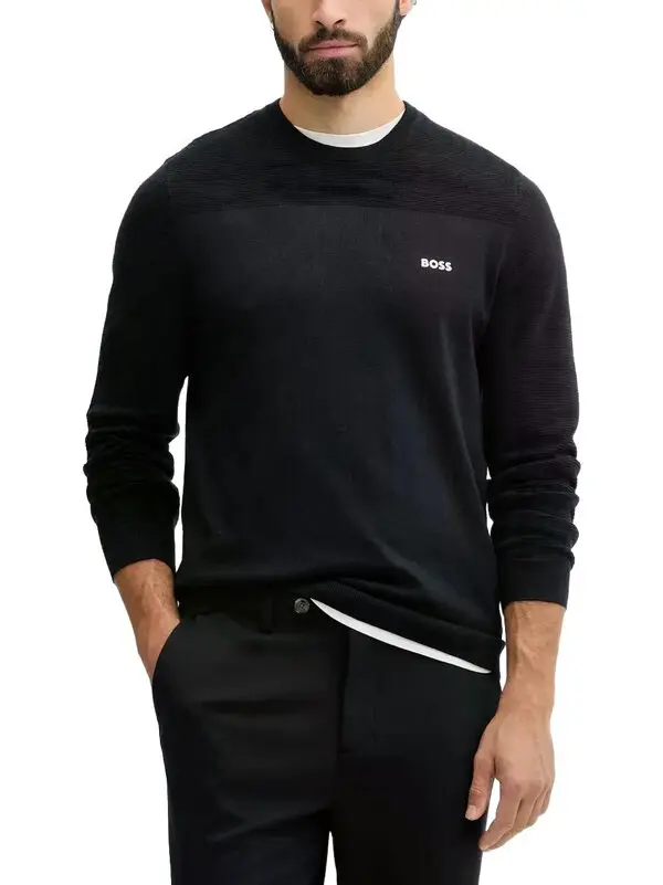 BOSS Logo-detailed Sweater - Black