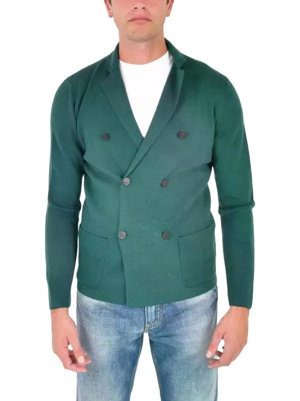 DRUMOHR Double-breasted Wool Blazer - Green