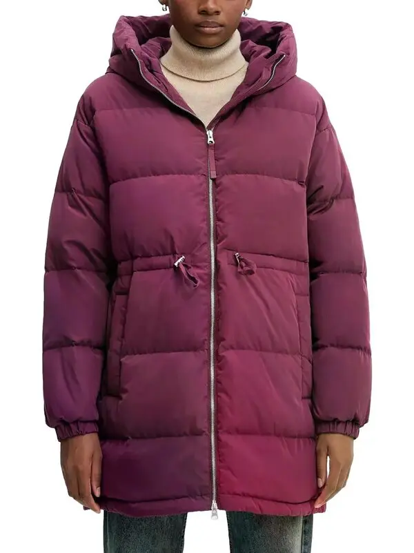 BENETTON Hooded Zip Coat - Pink