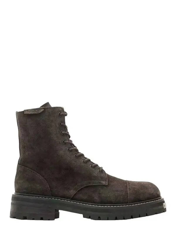 ALLSAINTS Hank Lace-up Zip Boots - Grey