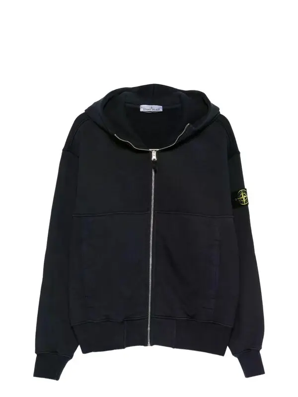 Stone Island Zip-fastening Cotton Hoodie - Blue