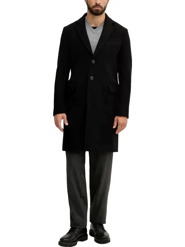BENETTON Buttoned Coat - Black