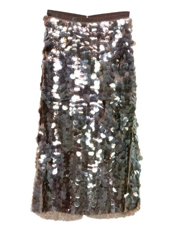 Fabiana Filippi Sequin-embellished Midi Skirt - Brown