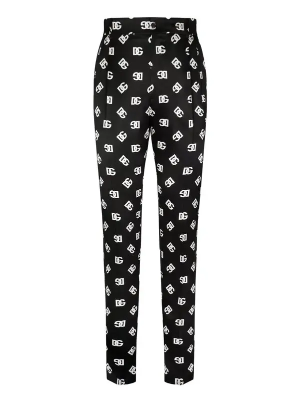 Dolce & Gabbana Logo-print Trousers - Black