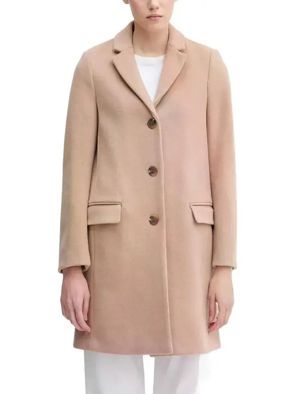 BENETTON Button-fastening Coat - Neutrals