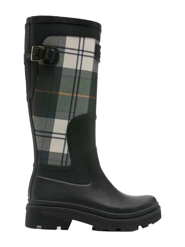 Barbour Dena Buckle Tartan-pattern Boots - Black