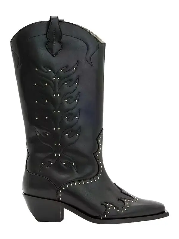 ALLSAINTS Studded Embellished Boots - Black